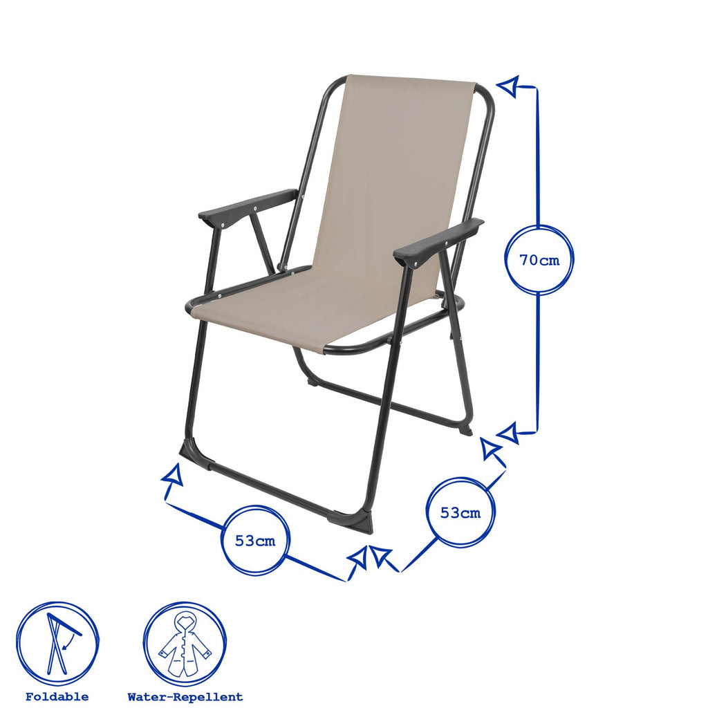 Folding Metal Beach Chair - By Harbour Housewares | Rinkit.com.au